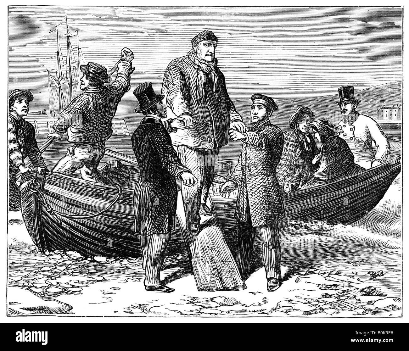 Louis Philippe arrives at Newhaven, 1848, (1900). Artist: Unknown Stock ...