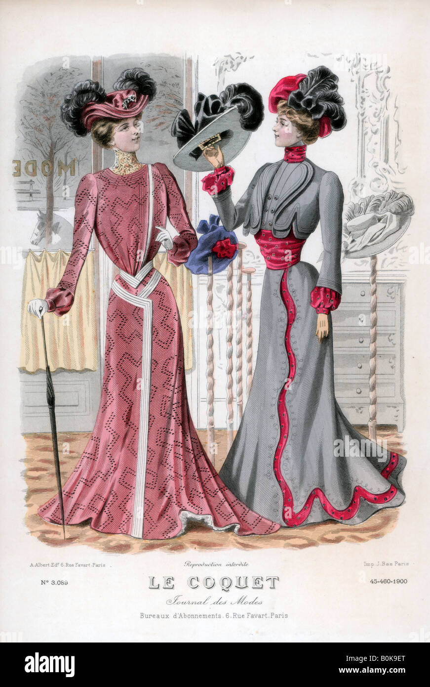 Ladies' fashions, late 19th century. Artist: Unknown Stock Photo - Alamy