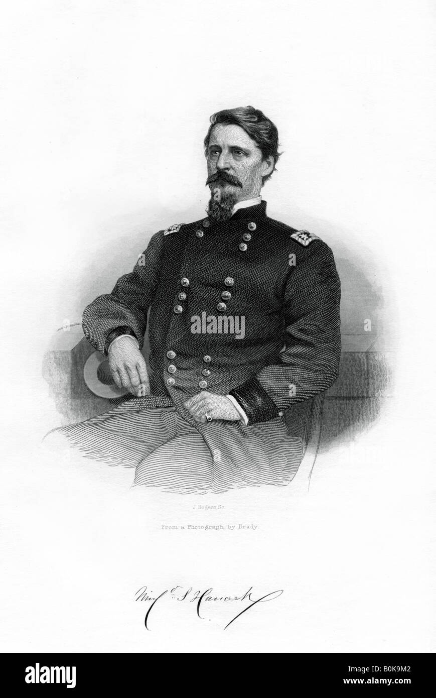 Winfield Scott Hancock , Union general, 1862-1867.Artist: J Rogers ...