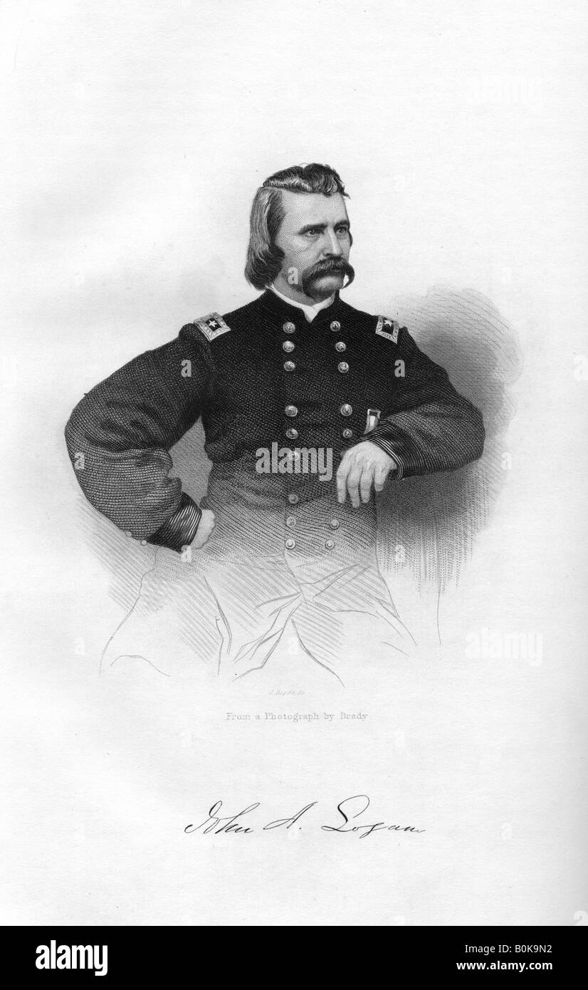 John Alexander Logan, Union soldier and politician, 1862-1867.Artist: J ...