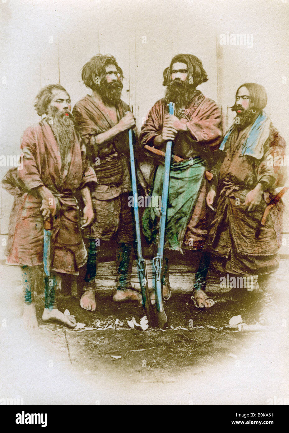 Group of Ainu people, Japan, 1882. Artist: Felice Beato Stock Photo - Alamy
