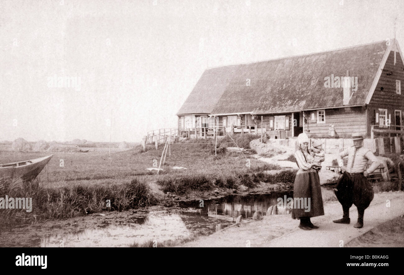 Inhabitants of Marken Island, Netherlands, 1898.Artist: James Batkin ...