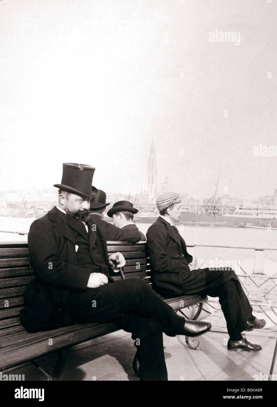 Passengers on a ferry, Rotterdam, 1898.Artist: James Batkin Stock Photo ...