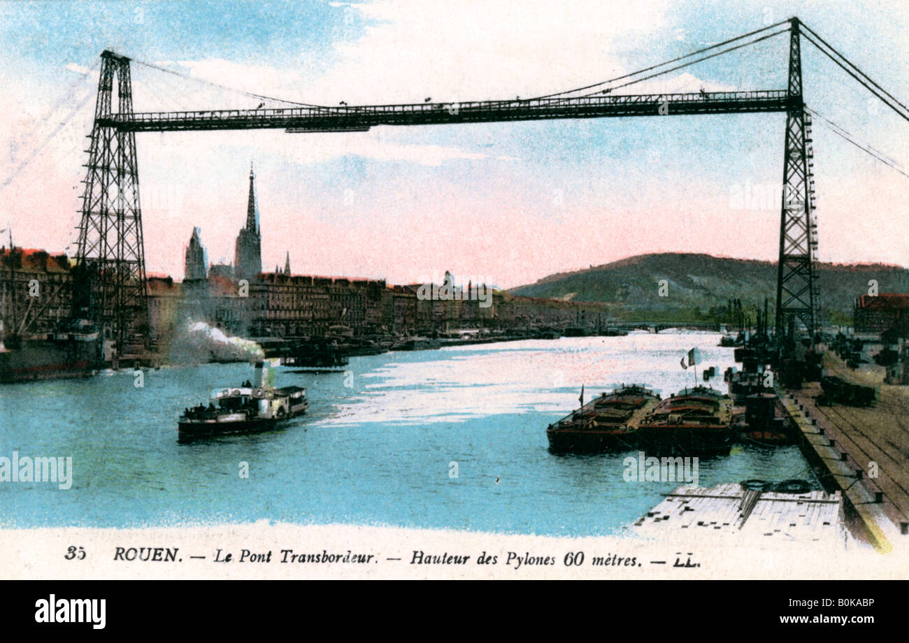 Rouen, Le Pont Transbordeur, (Transporter Bridge), 20th Century. Artist ...