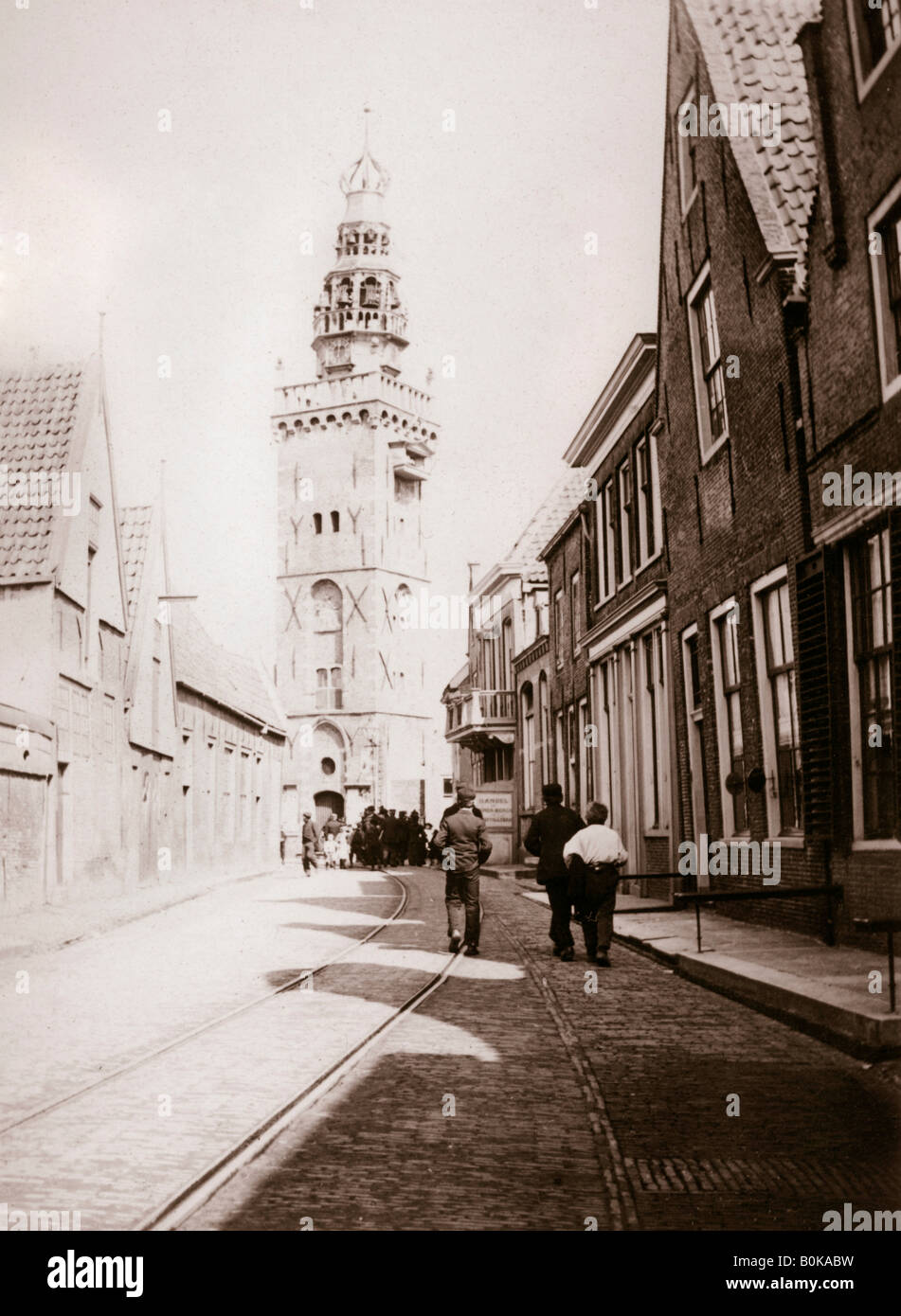 Street scene, Monnickendam, Netherlands, 1898.Artist: James Batkin ...