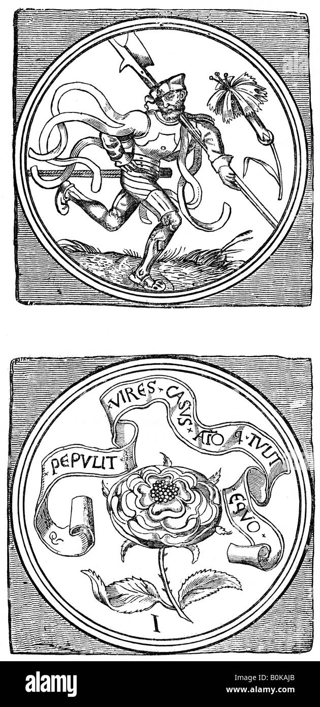 Ancient Playing Cards: Knave and Ace, (1833). Artist: Unknown Stock ...
