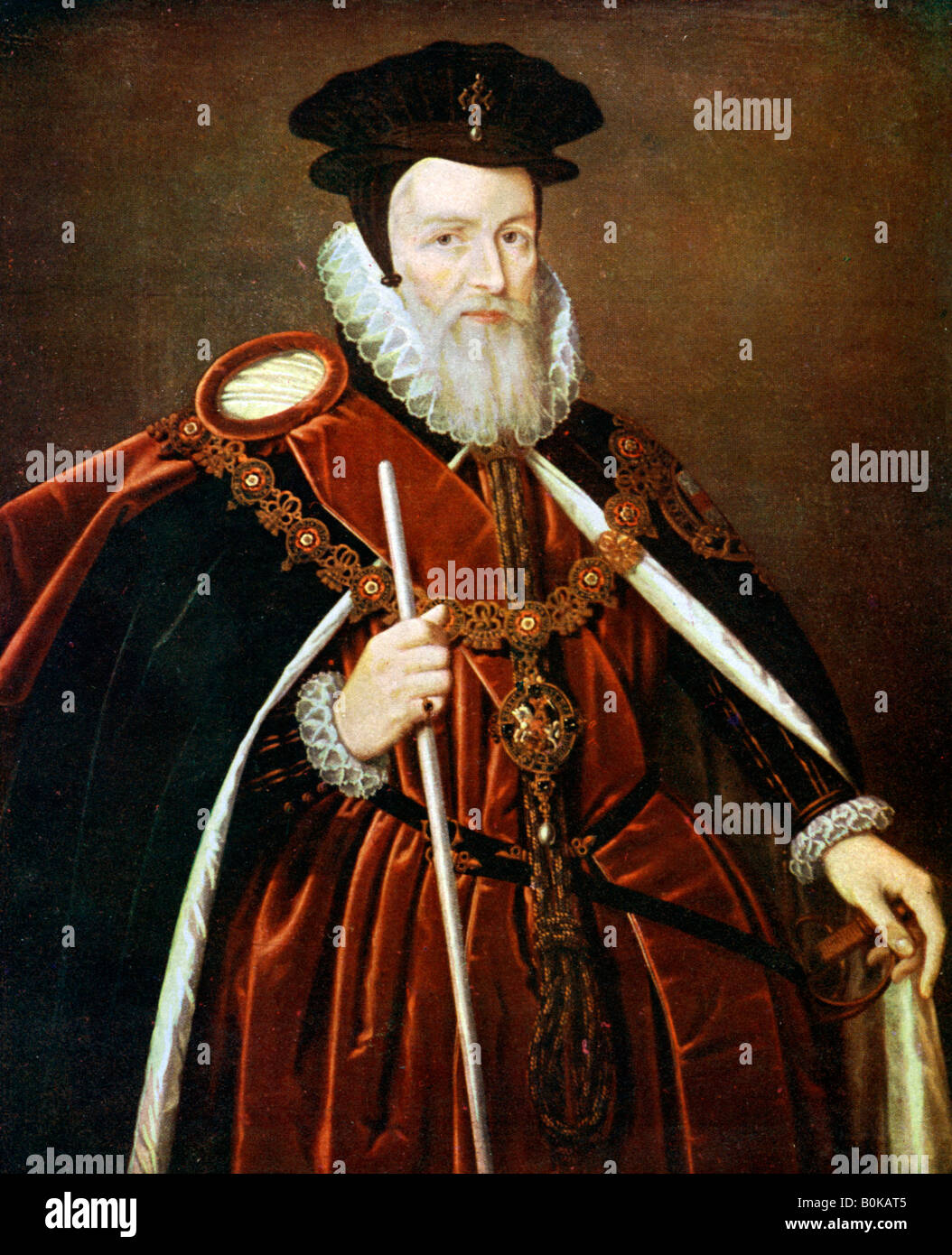 William Cecil, 1st Baron Burghley, 16th century (c1905). Artist ...