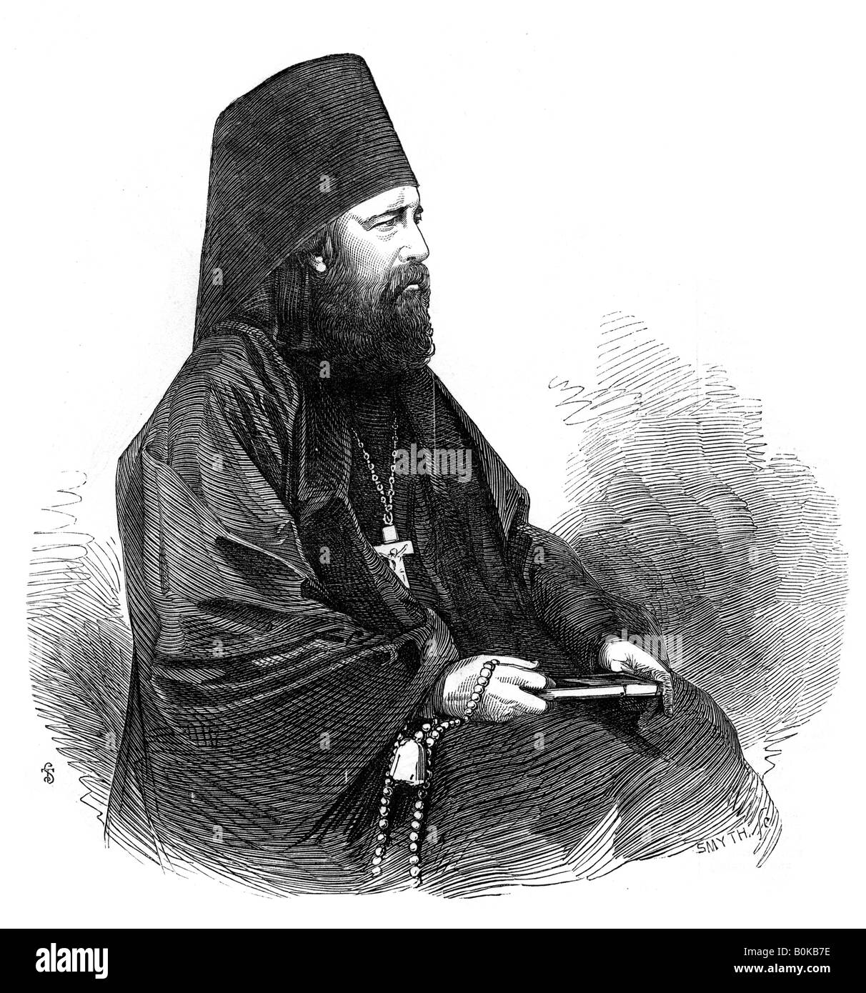 Priest in orthodox church Black and White Stock Photos & Images - Alamy