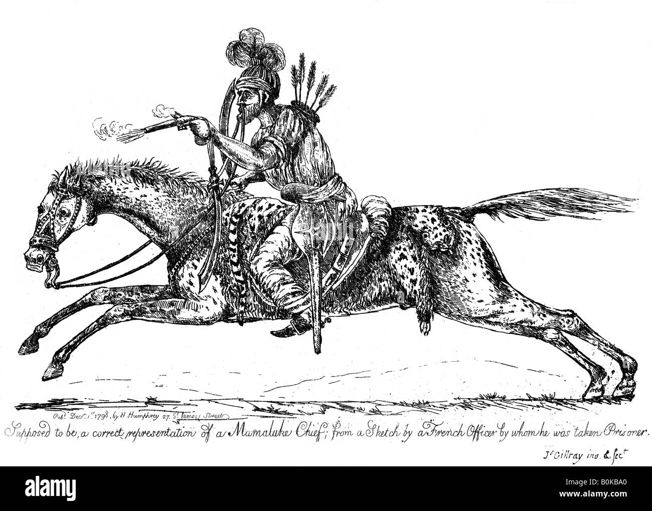 Mameluke chief, 1798.Artist: James Gillray Stock Photo - Alamy