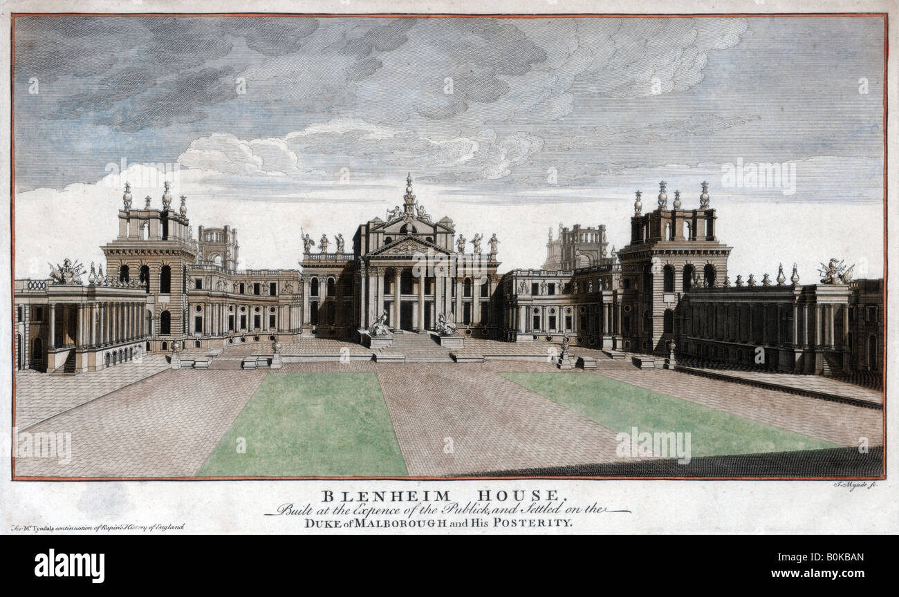 'Blenheim House', Woodstock, Oxfordshire.Artist: Mynde Stock Photo - Alamy