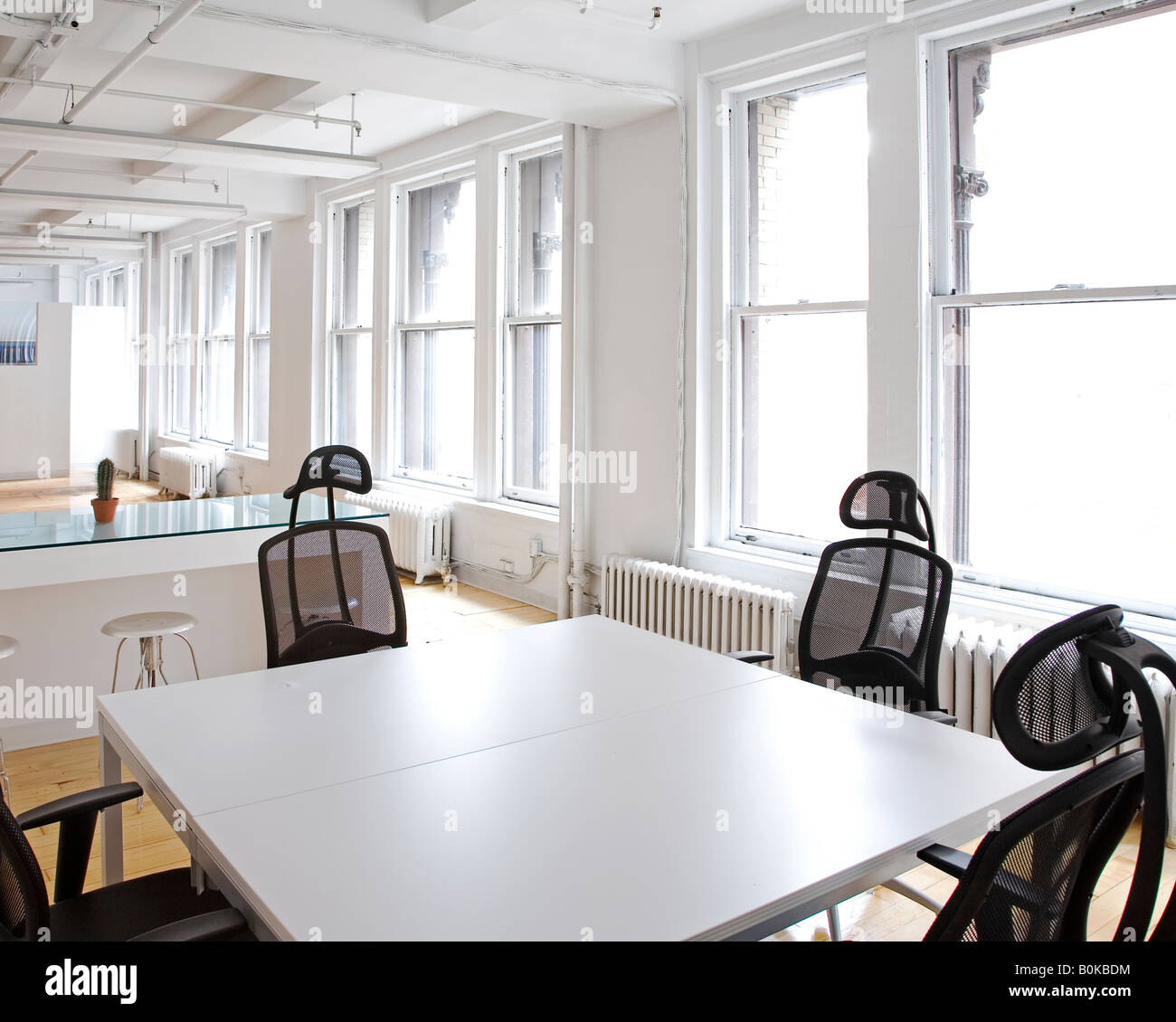 Empty Table and Chairs in Office Stock Photo - Alamy