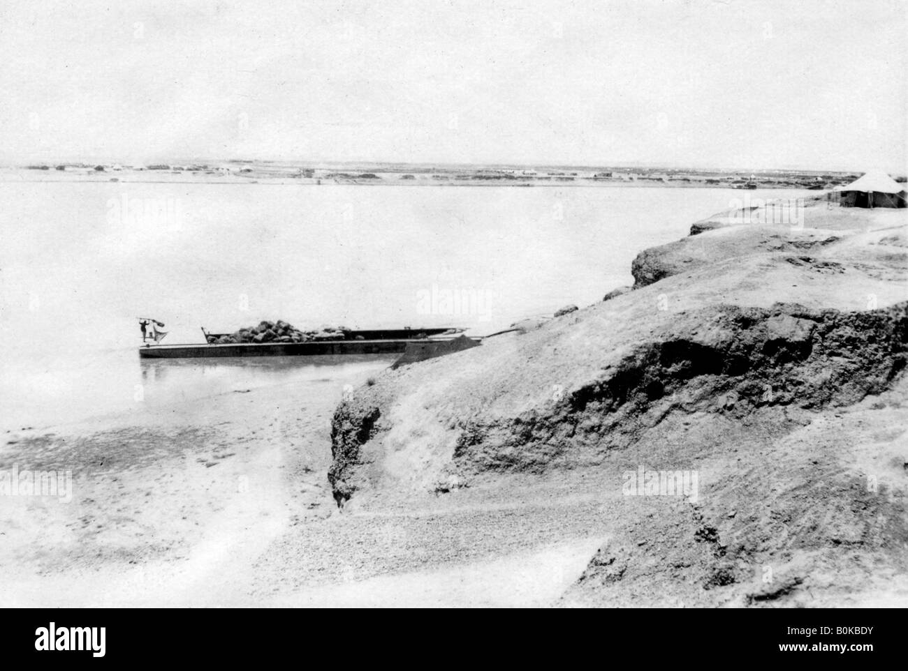 Right bank of the Tigris River and Samarra, Mesopotamia, 1918. Artist ...