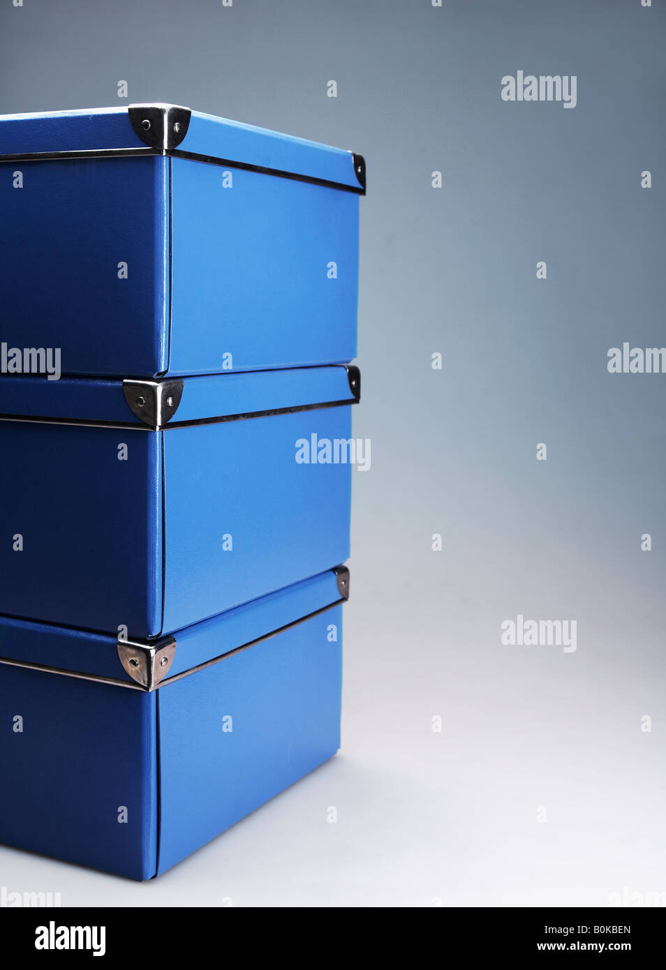Stack of Blue Cardboard Boxes Stock Photo - Alamy