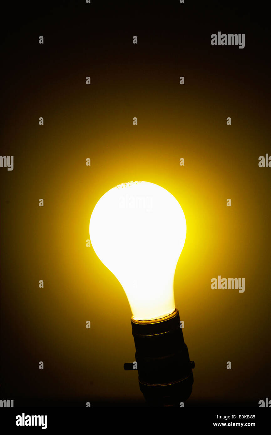 One Illuminated Lightbulb Stock Photo - Alamy