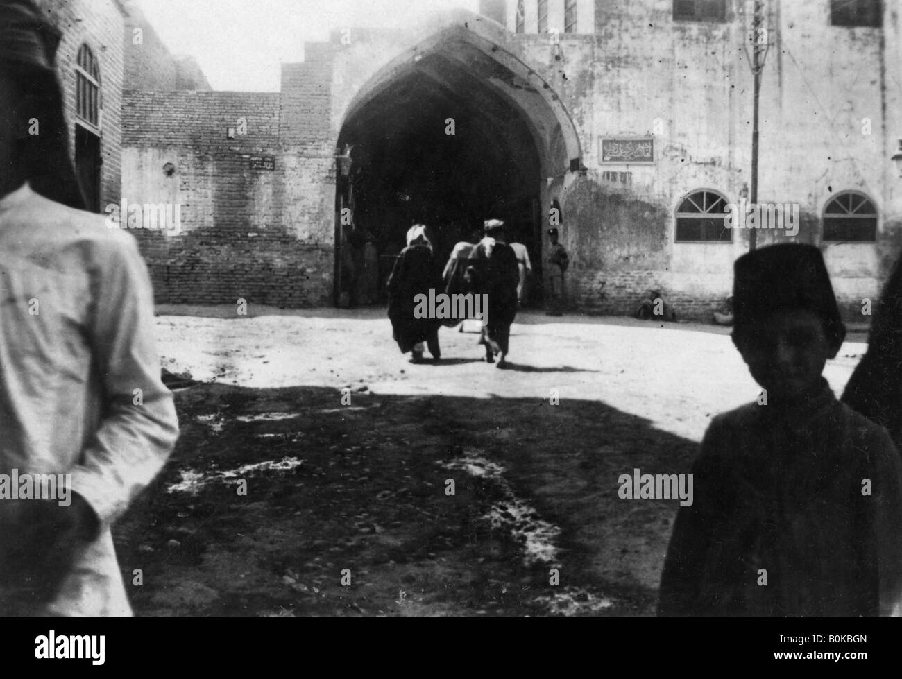 Entrance of Baghdad bazaar, Mesopotamia, WWI, 1918. Artist: Unknown ...