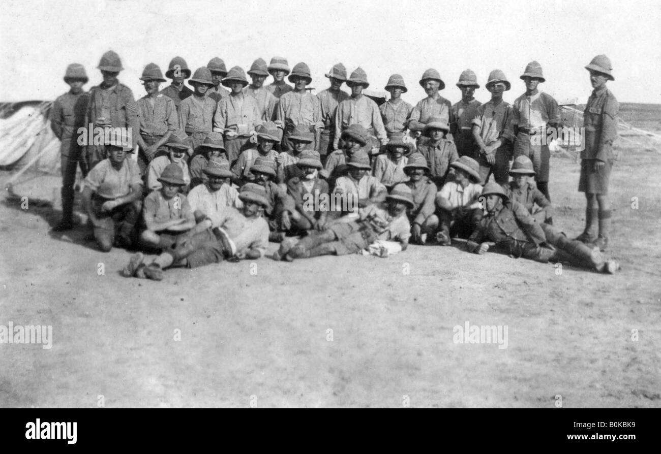 British army C group detachment, Mesopotamia, WWI, 1918. Artist ...