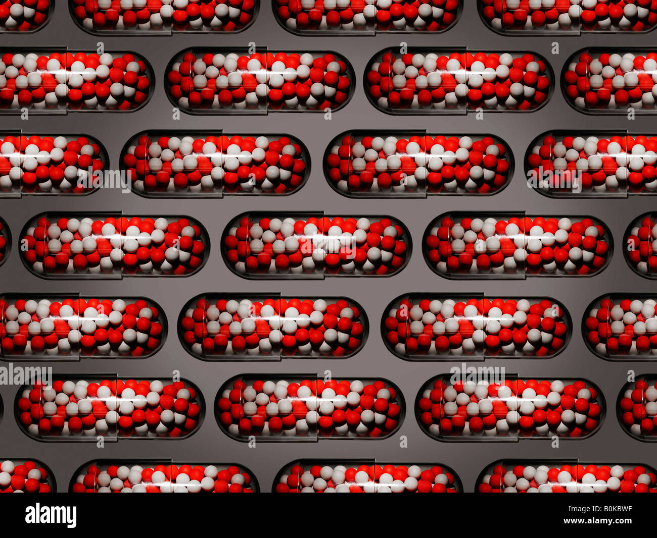 Red and white capsules hi-res stock photography and images - Alamy