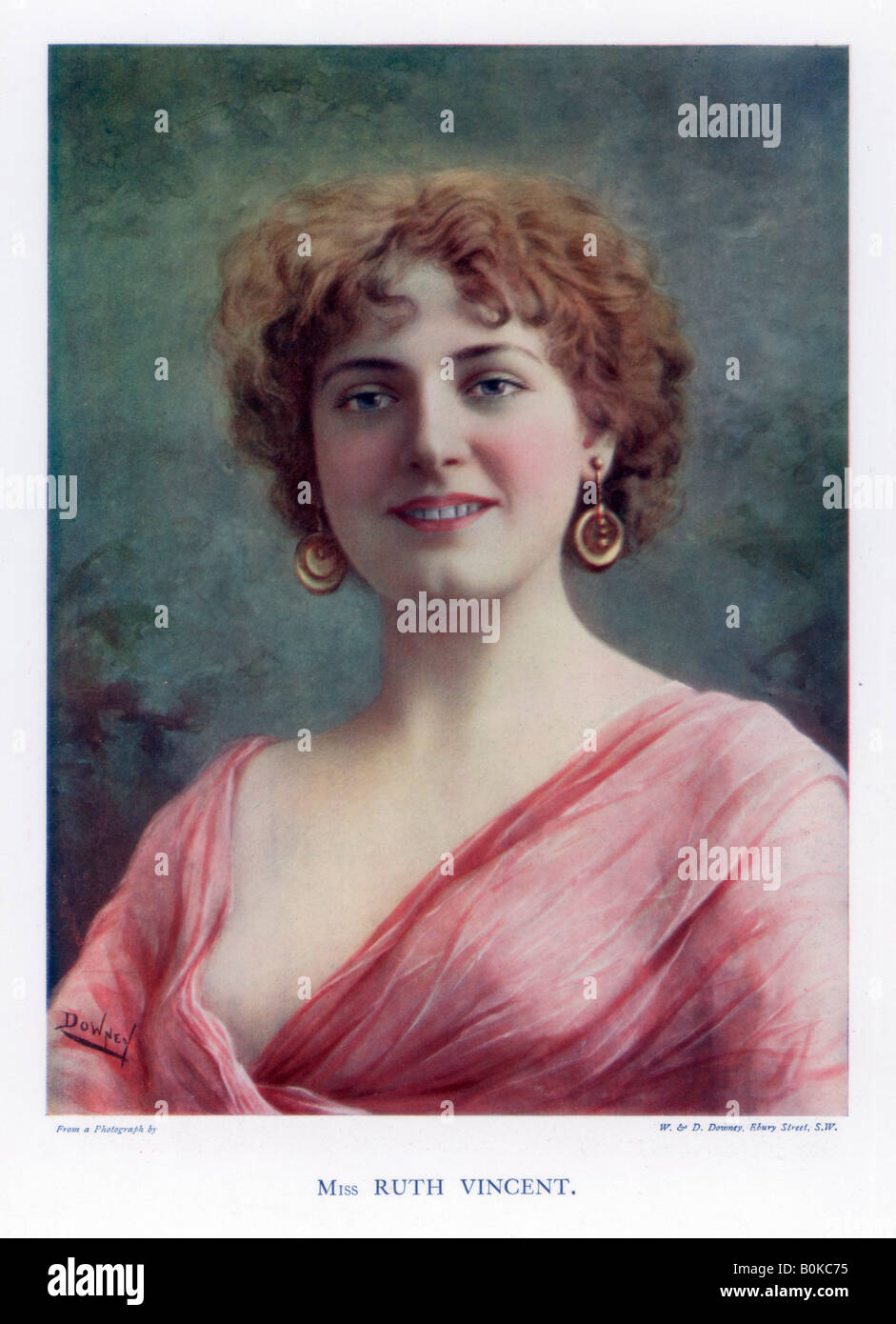 Ruth Vincent, actress and singer, 1901.Artist: W&D Downey Stock Photo ...