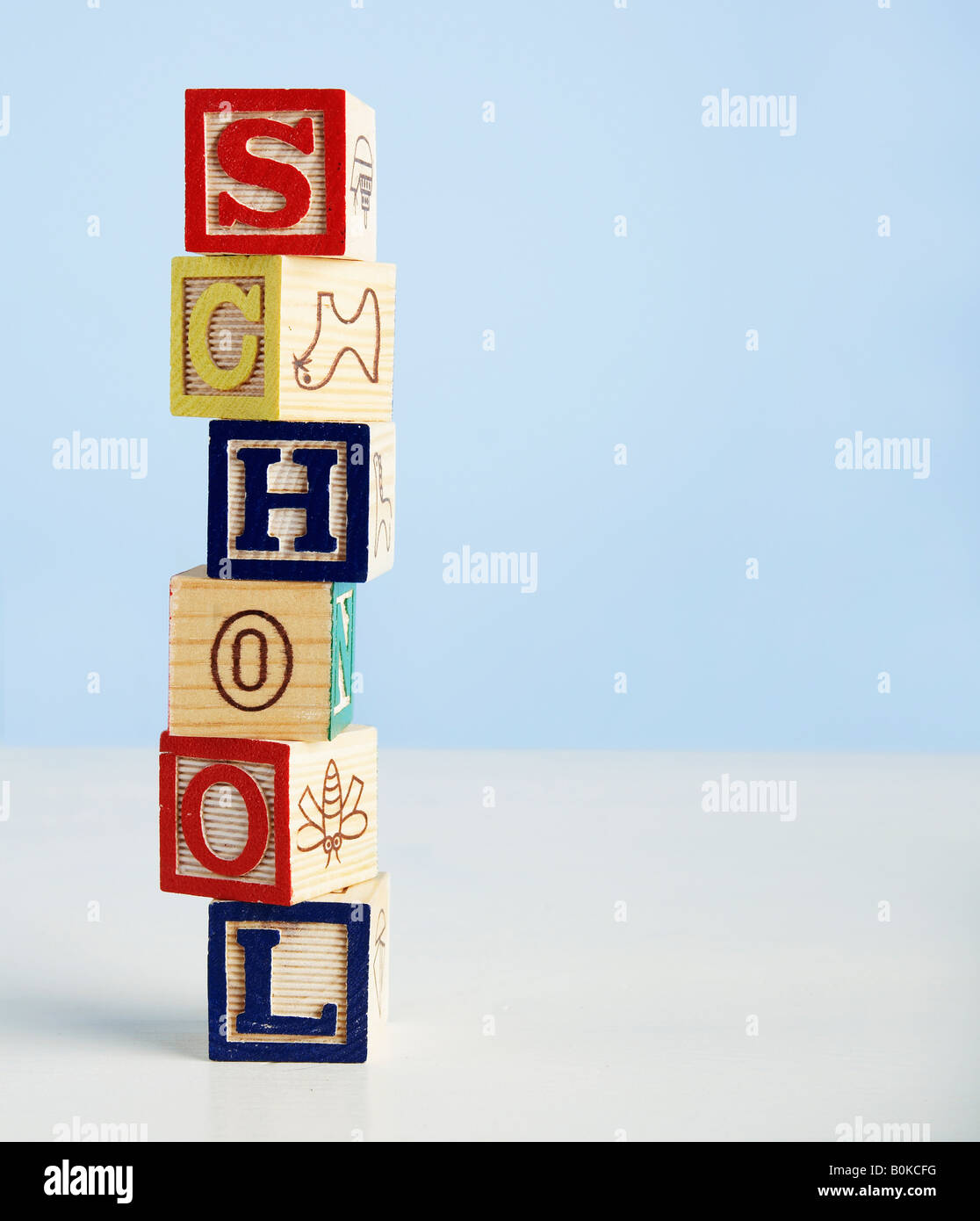 Blank Abc Blocks Stacked