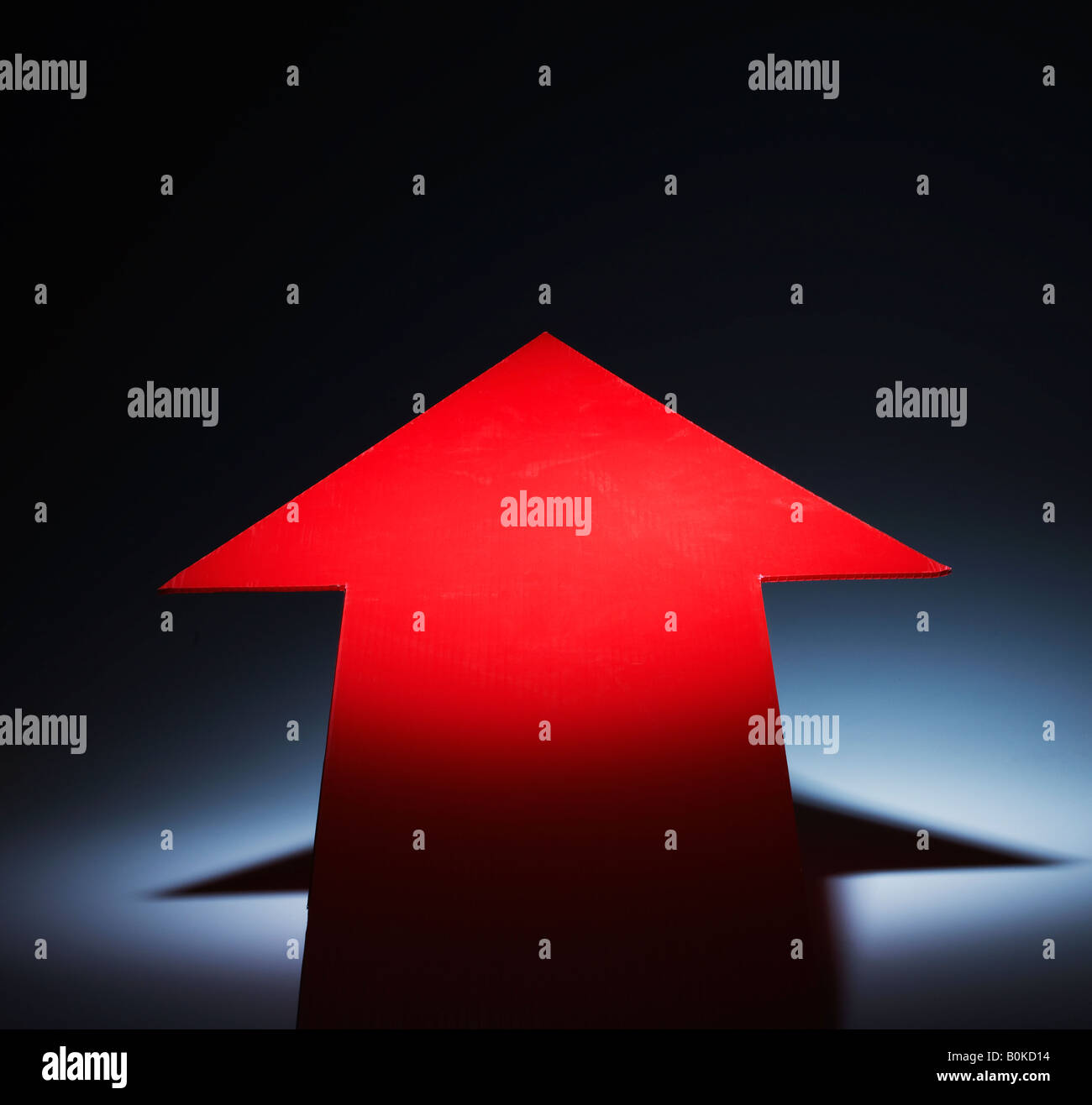 Red Arrow Pointing Upwards Stock Photo - Alamy