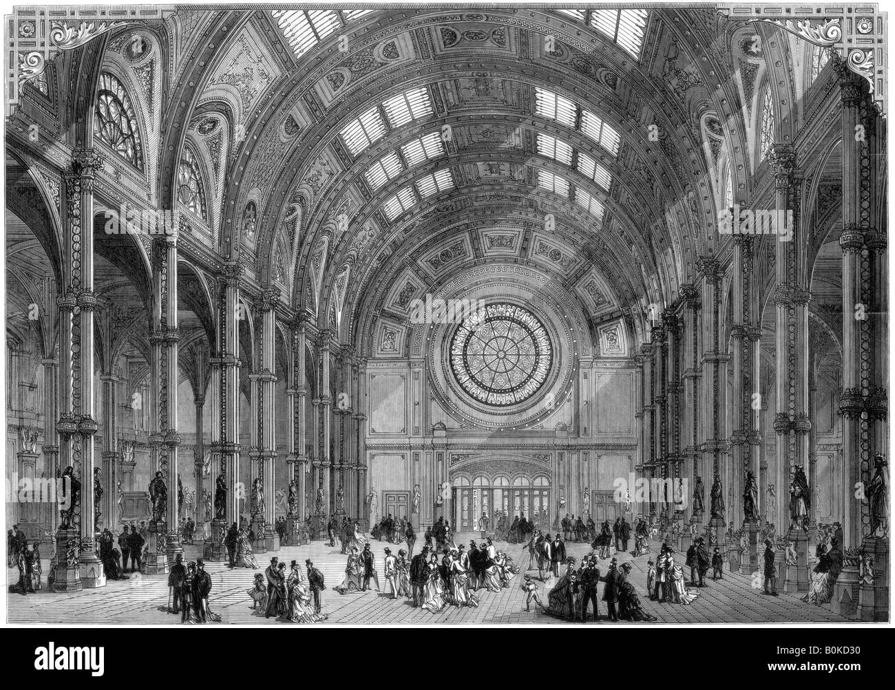 The Central Hall, Alexandra Palace, London, 1875. Artist: Unknown Stock ...