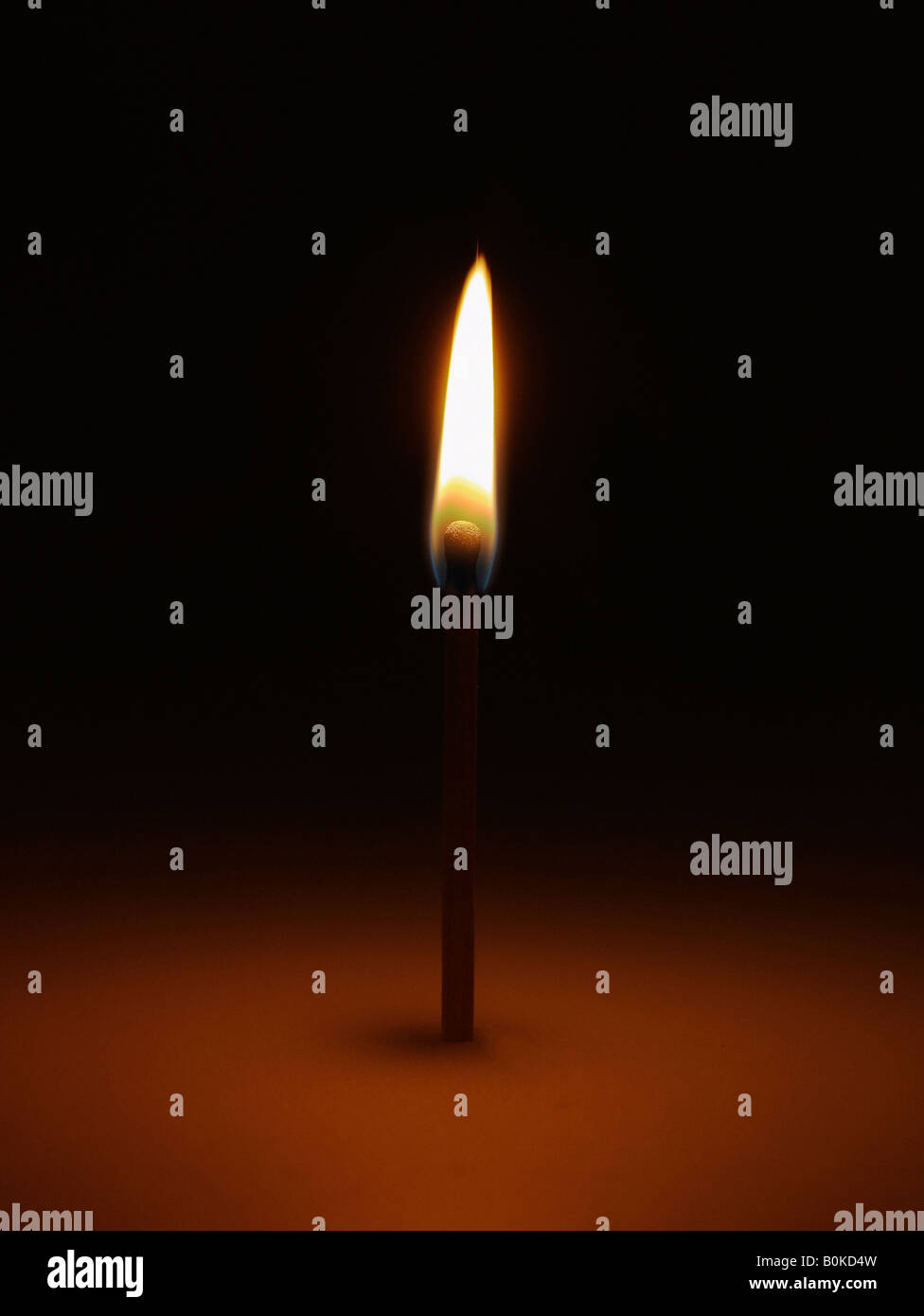 Single Matchstick Burning Stock Photo - Alamy