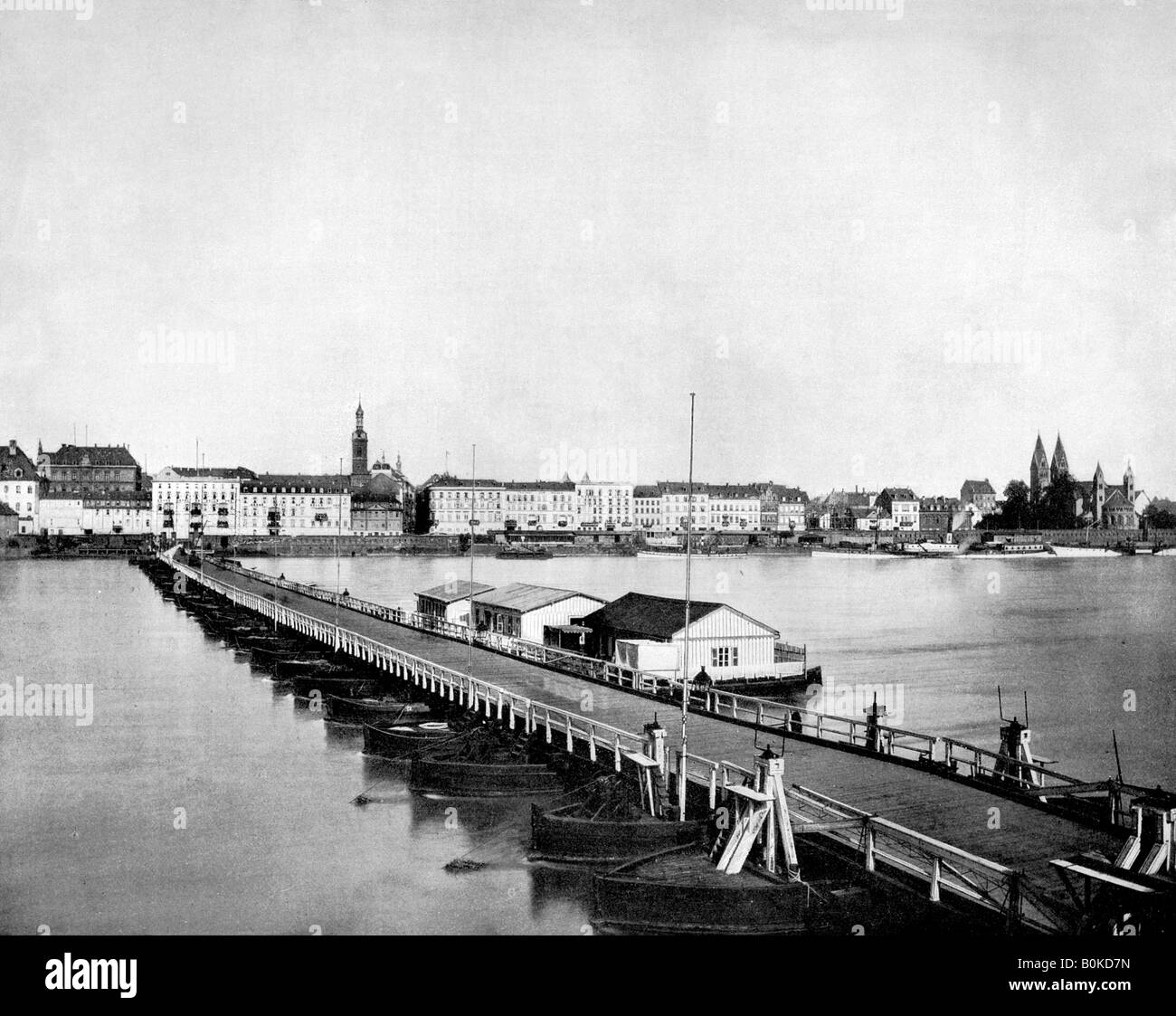 Koblenz on the Rhine, Germany, 1893. Artist: John L Stoddard Stock ...