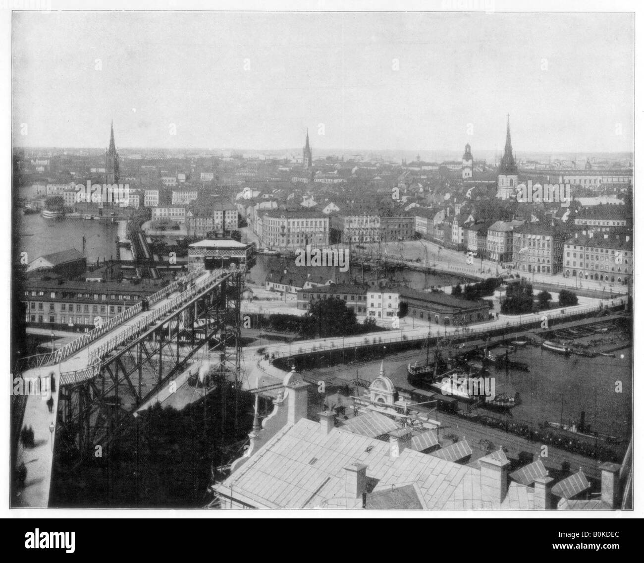 Panorama of Stockholm, Sweden, late 19th century. Artist: John L ...