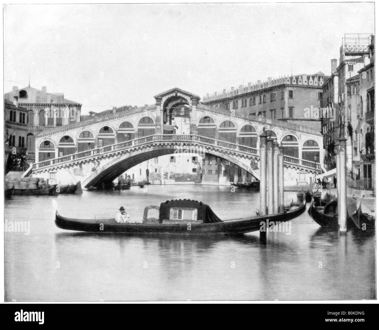 The Rialto, Venice, late 19th century.Artist: John L Stoddard Stock ...