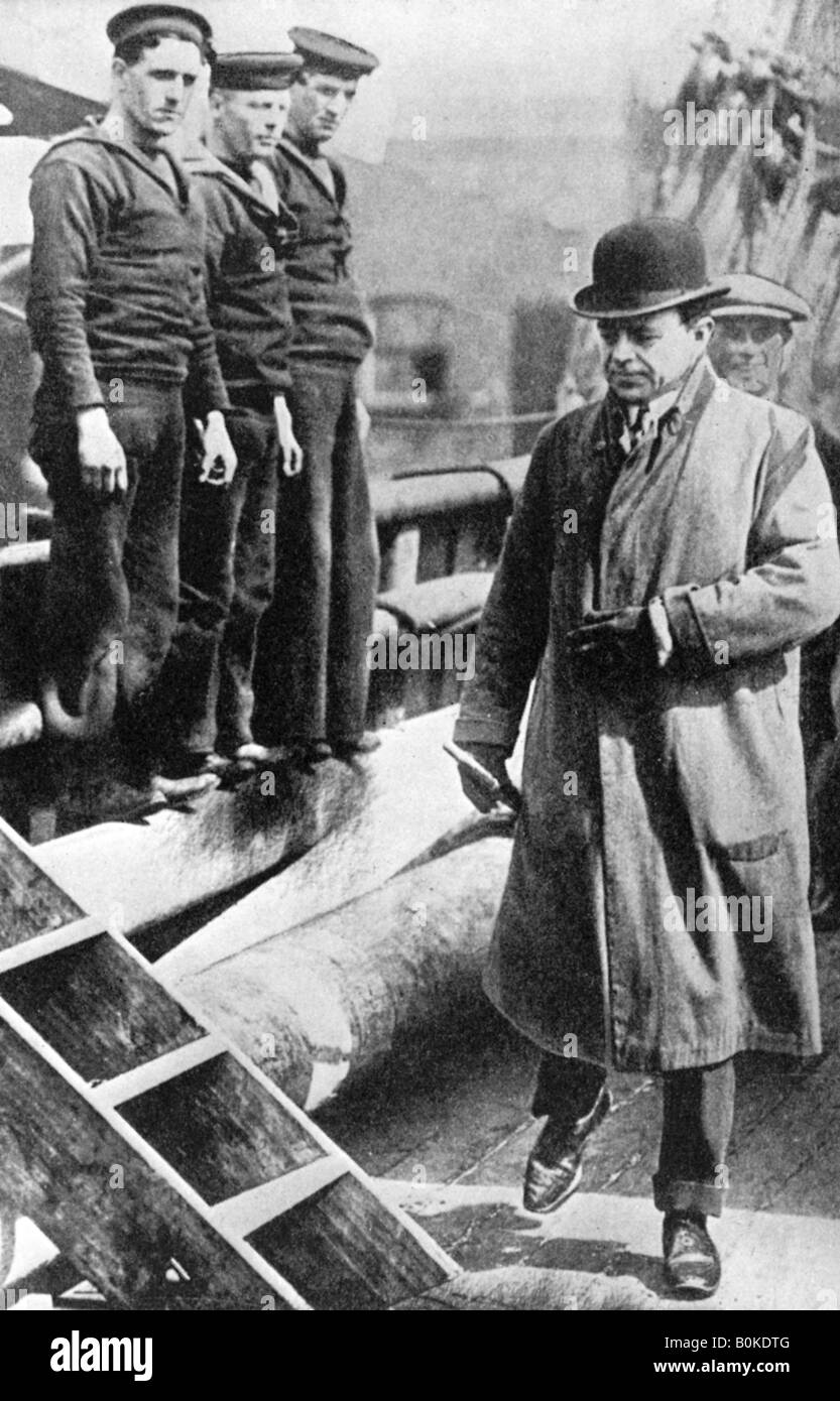 Captain Scott, British polar explorer, on the 'Terra Nova', c1900s ...