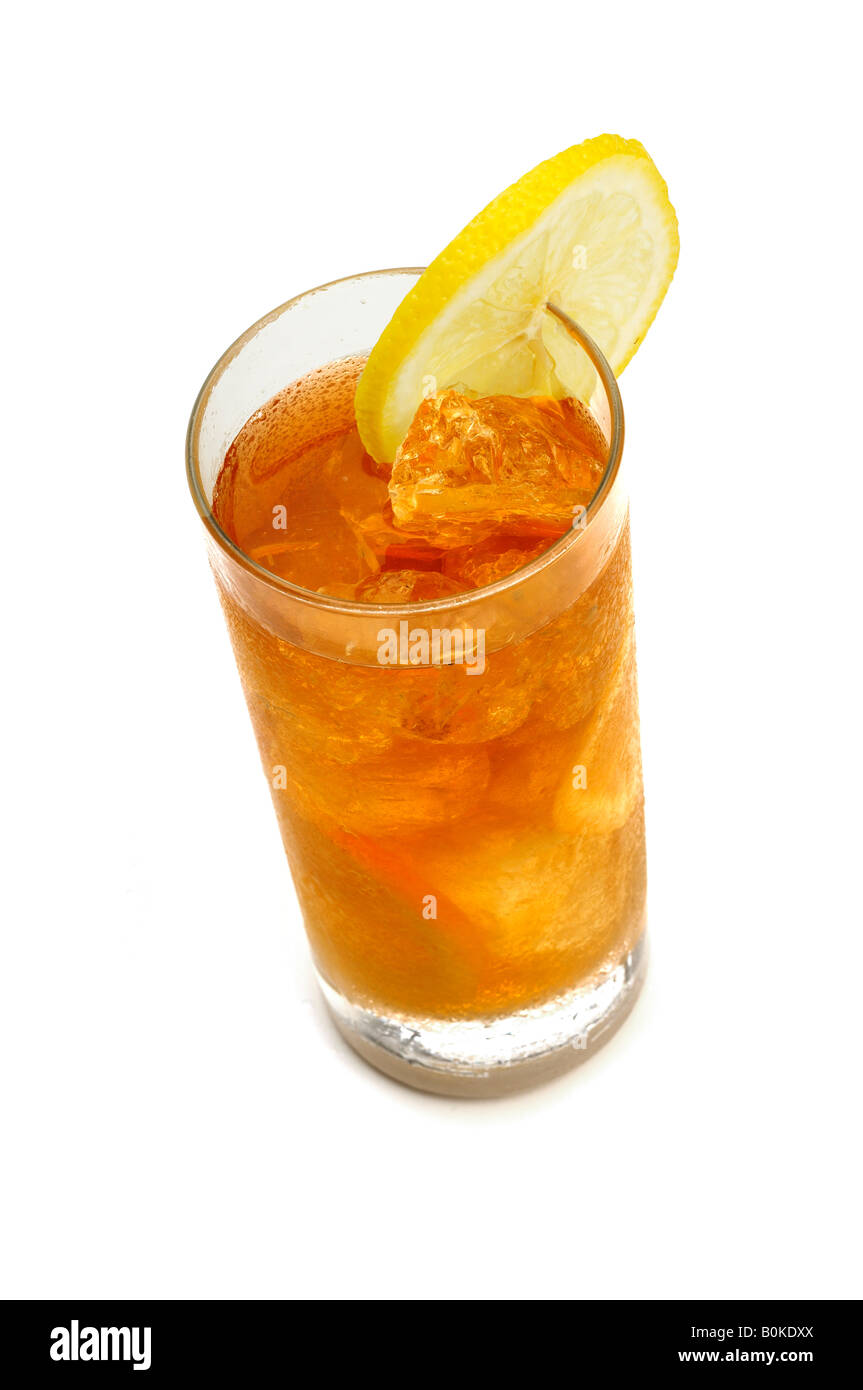 Glass of iced tea Stock Photo - Alamy