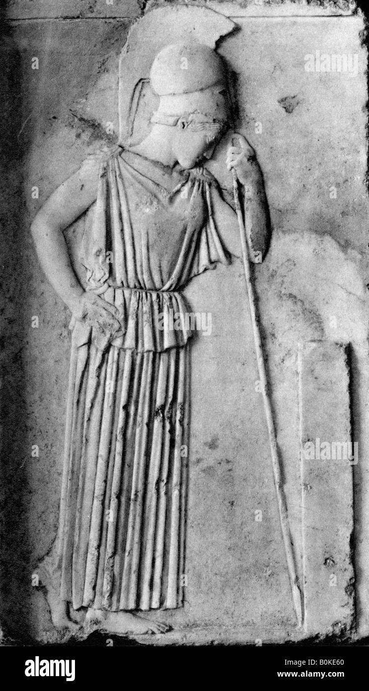 Relief of Athena/Minerva, 5th century BC, (1937).Artist: Martin ...
