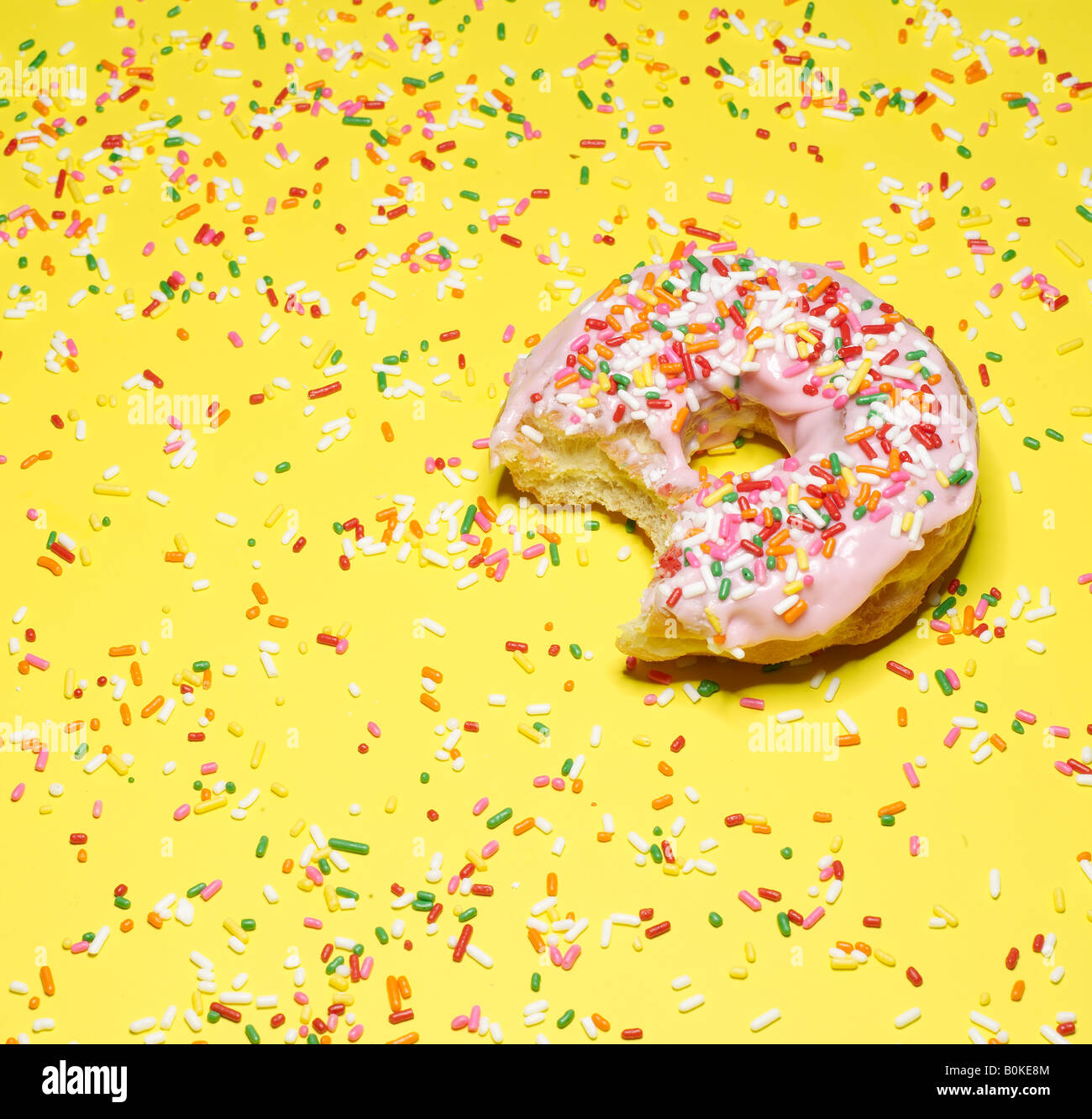 Doughnut with Missing Bite Stock Photo - Alamy