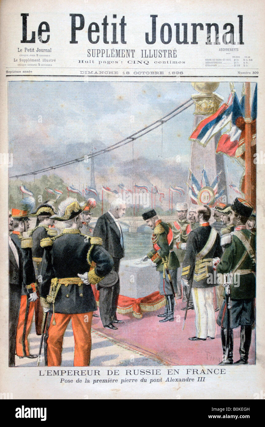 Nicholas II of Russia and Félix Faure, President of the French Republic ...