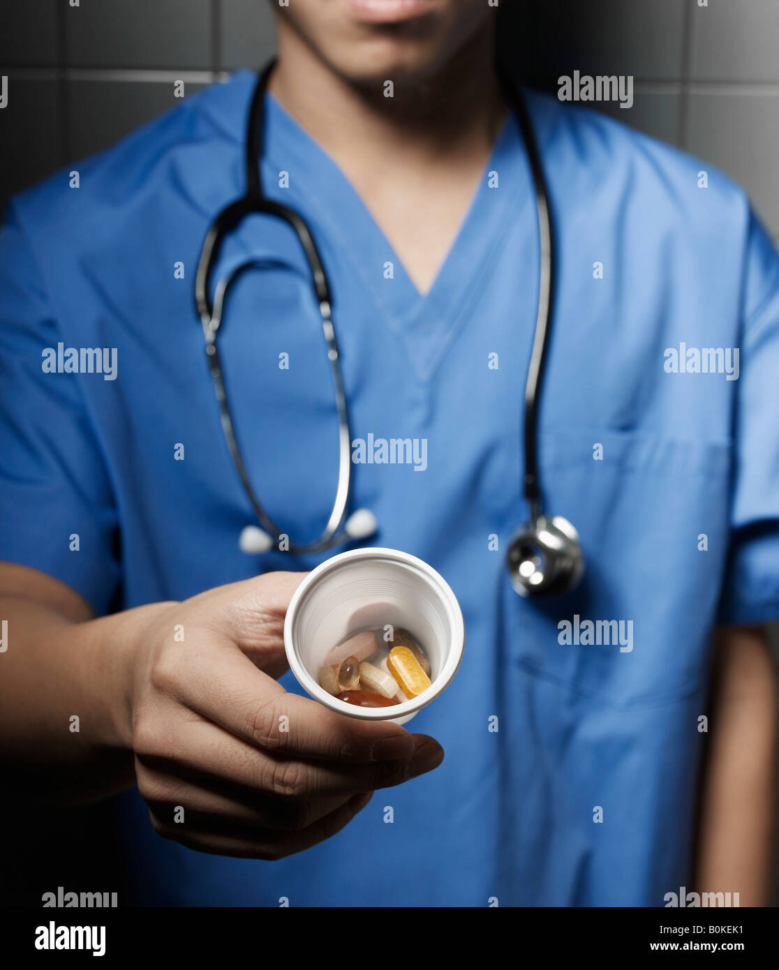 Doctor Showing Pills Stock Photo - Alamy
