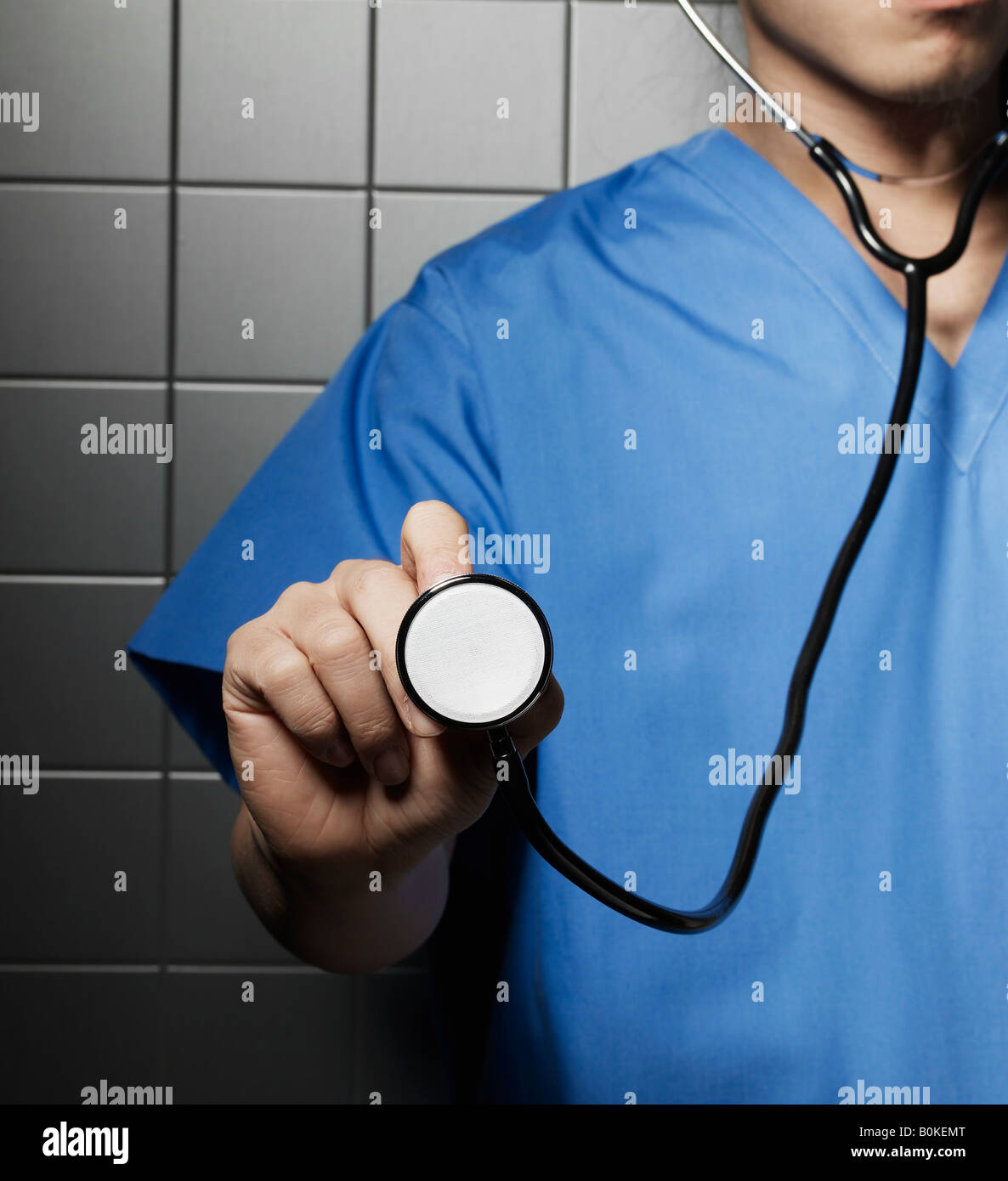 Doctor with Stethoscope Stock Photo - Alamy