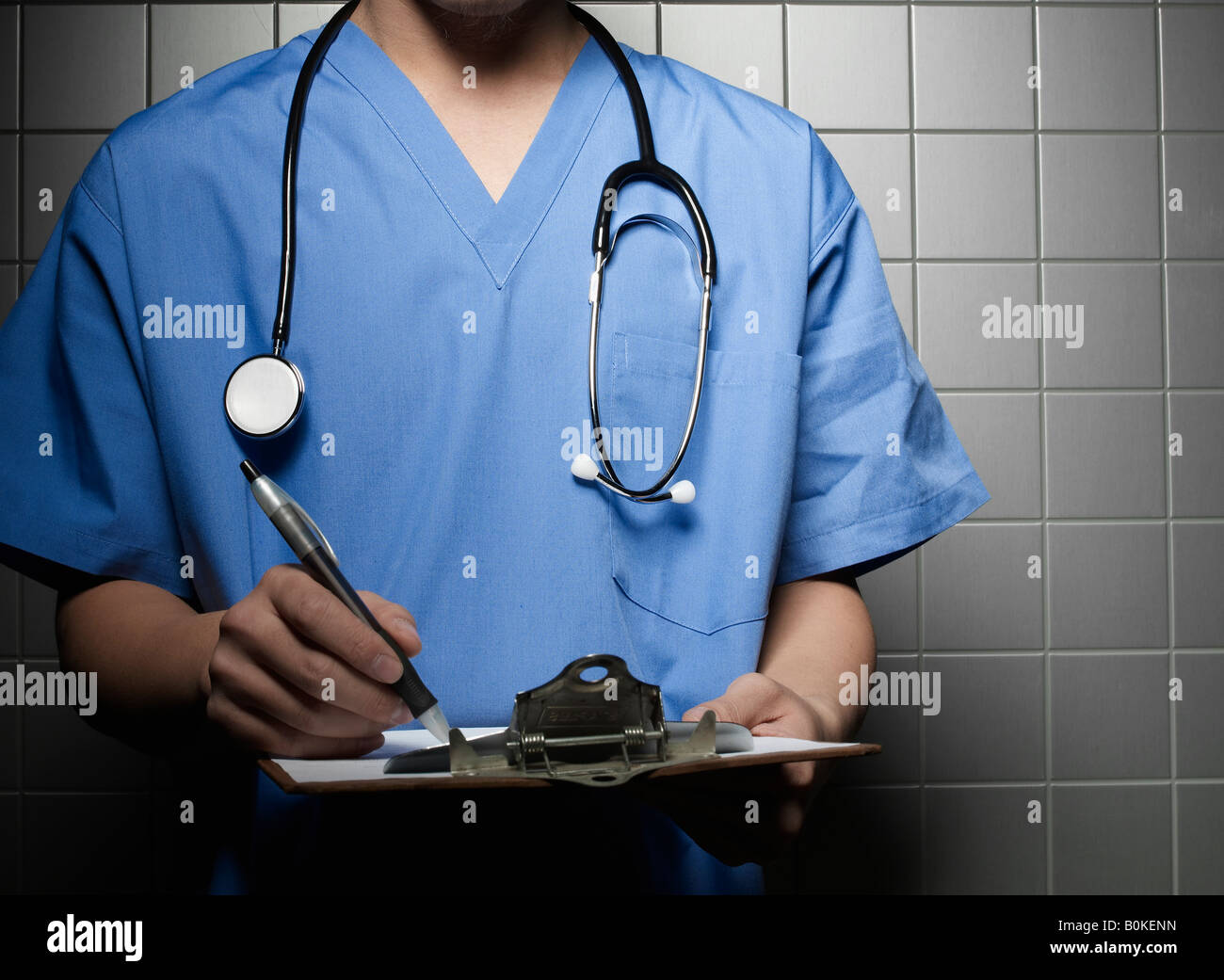 Doctor Making Notes Stock Photo - Alamy