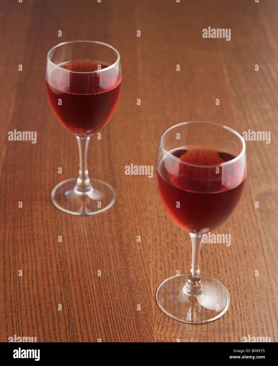 Two Glasses of Red Wine Stock Photo - Alamy