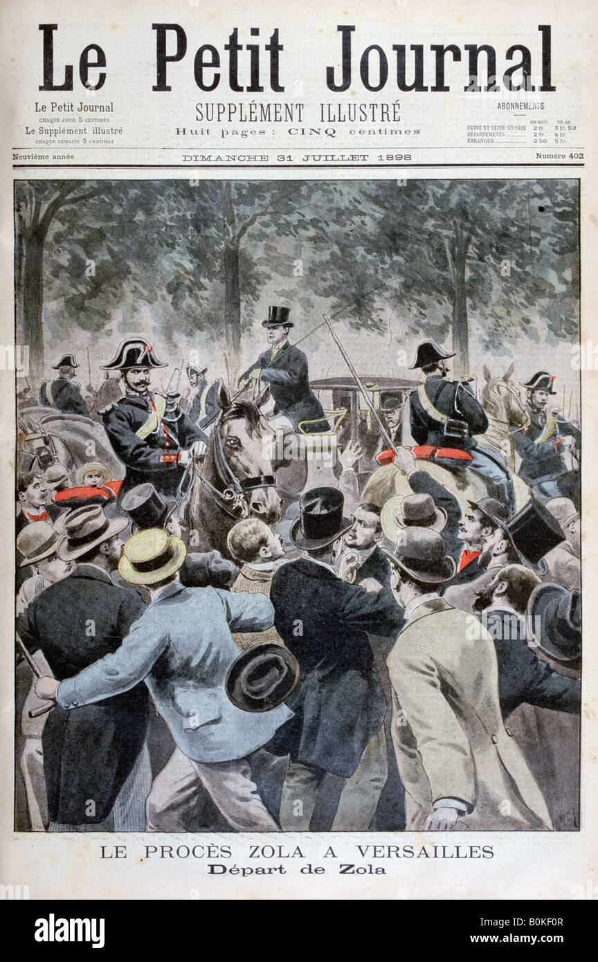 The depature of Émile Zola from Versailles, 1898. Artist: Henri Meyer ...
