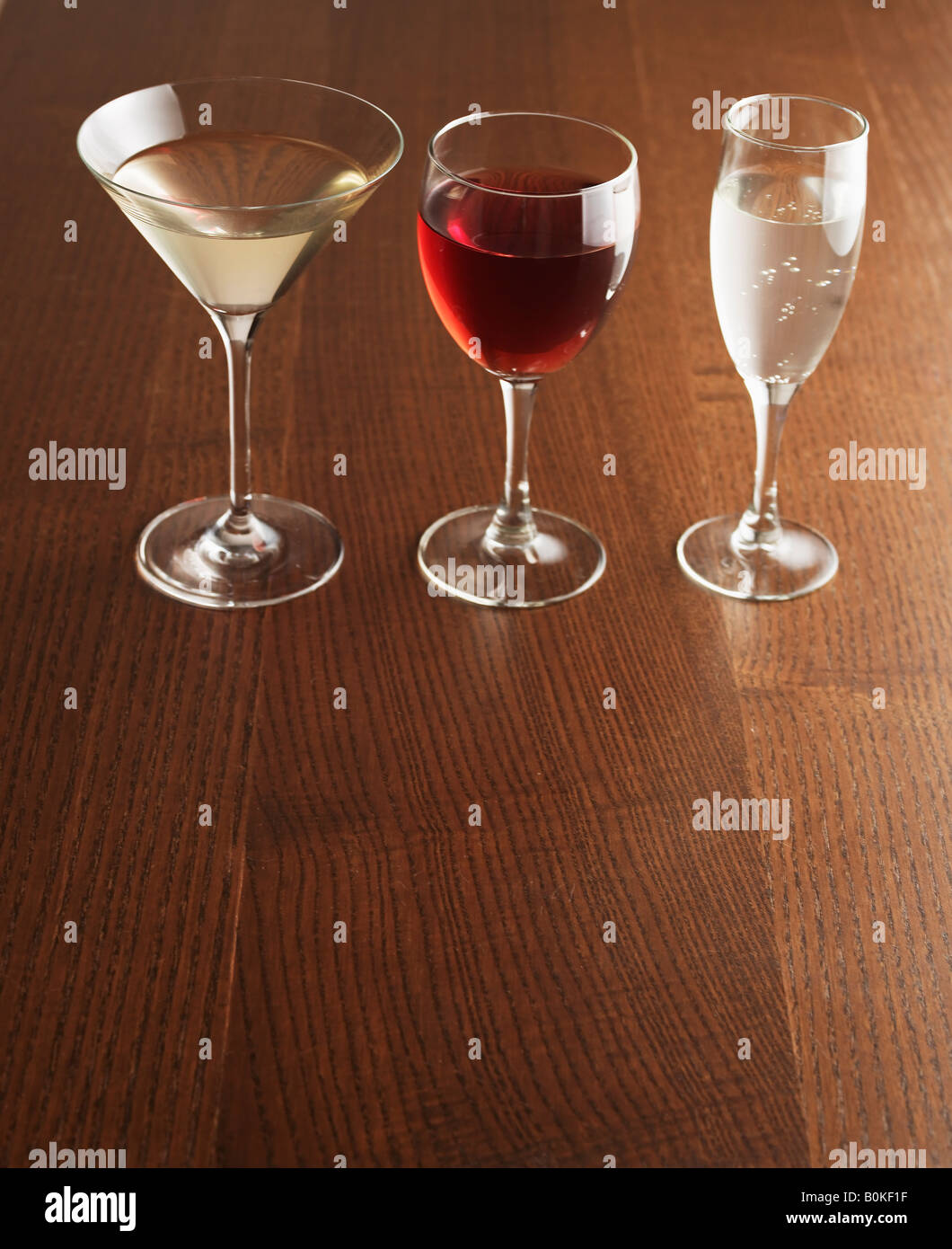Three Alcoholic Drinks Stock Photo - Alamy