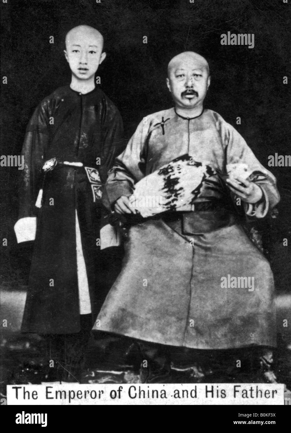 The Emperor of China and his father, 20th century.Artist: Ogden's ...