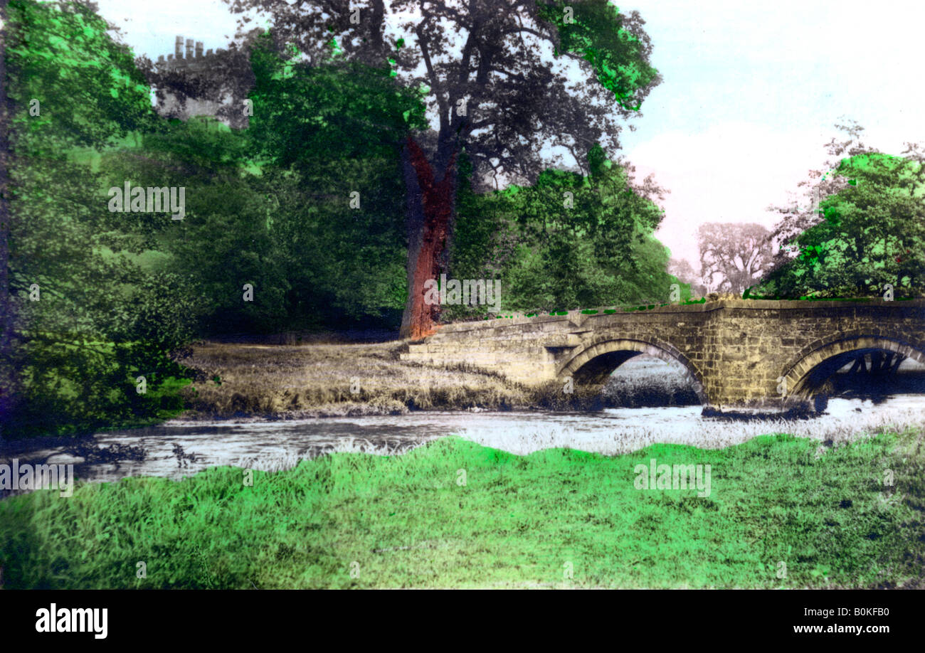Bridge at Haddon Hall stately home, Derbyshire, 1926.Artist: Cavenders ...