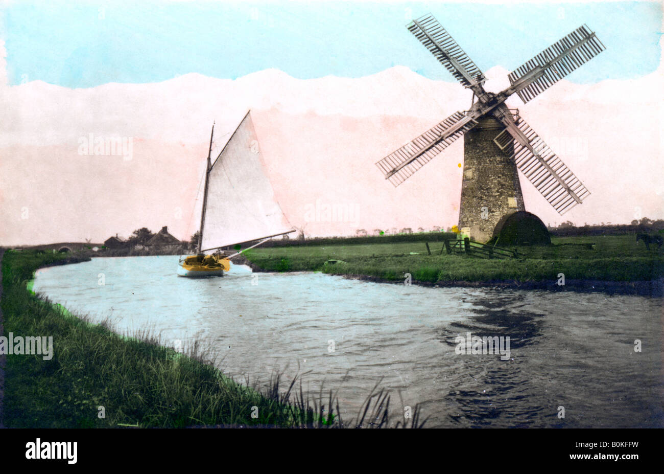 A windmill on the Norfolk Broads, Norfolk, 1926.Artist: Cavenders Ltd ...