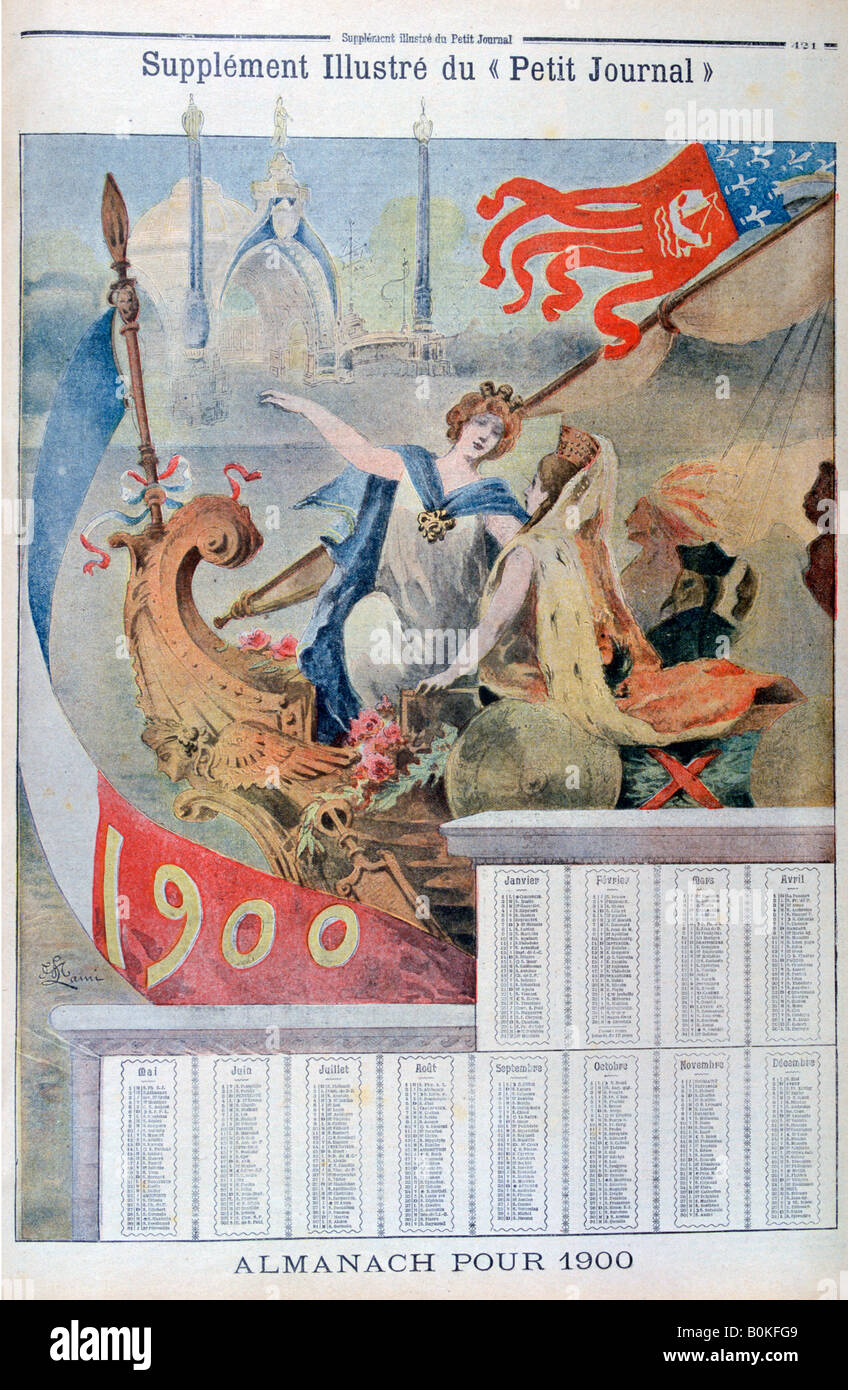 Calendar for 1900. Artist: Unknown Stock Photo - Alamy