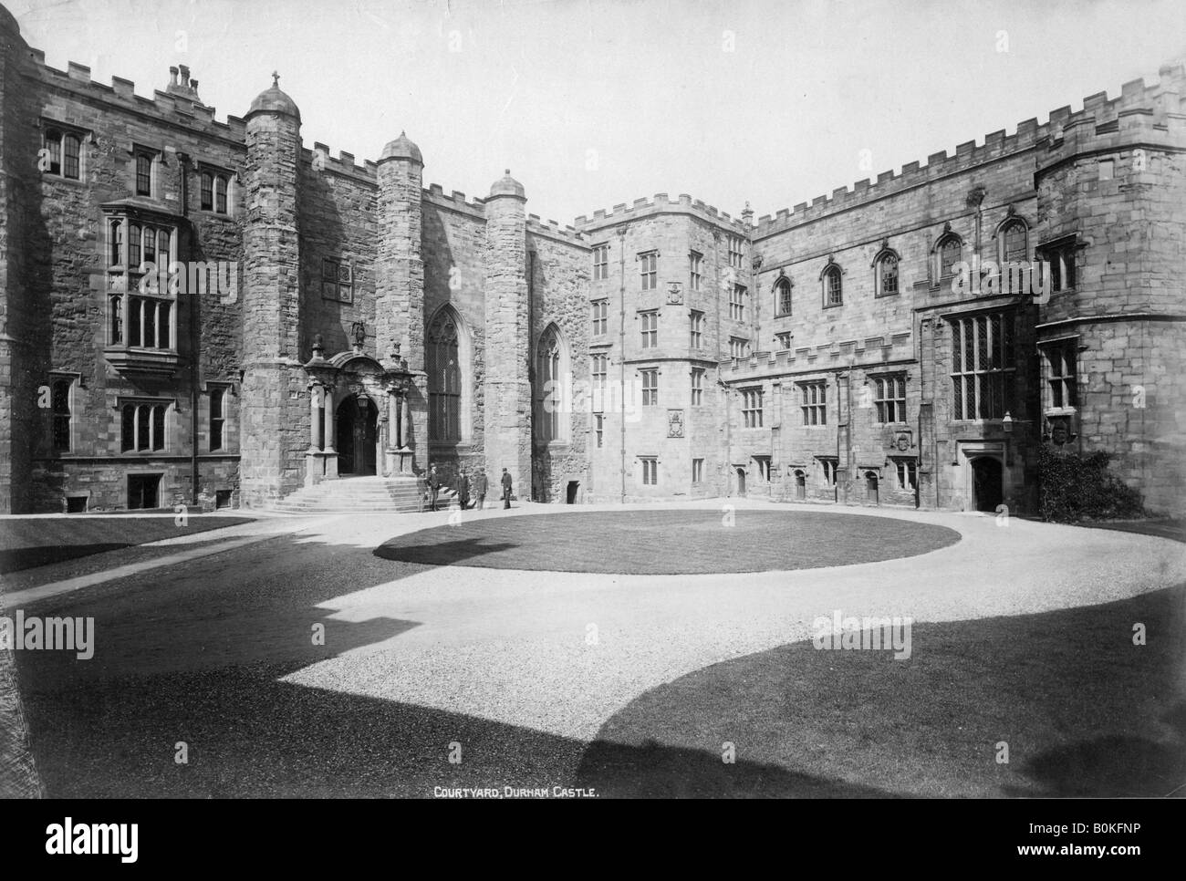 The courtyard, Durham Castle, England, 20th century. Artist: Unknown ...