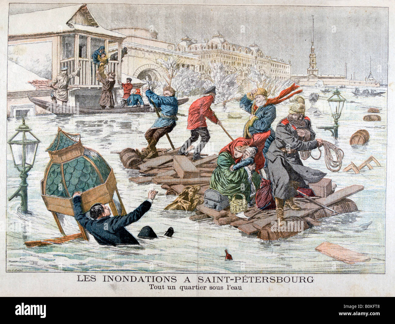 Floods in St Petersburg, Russia, 1903. Artist: Unknown Stock Photo - Alamy