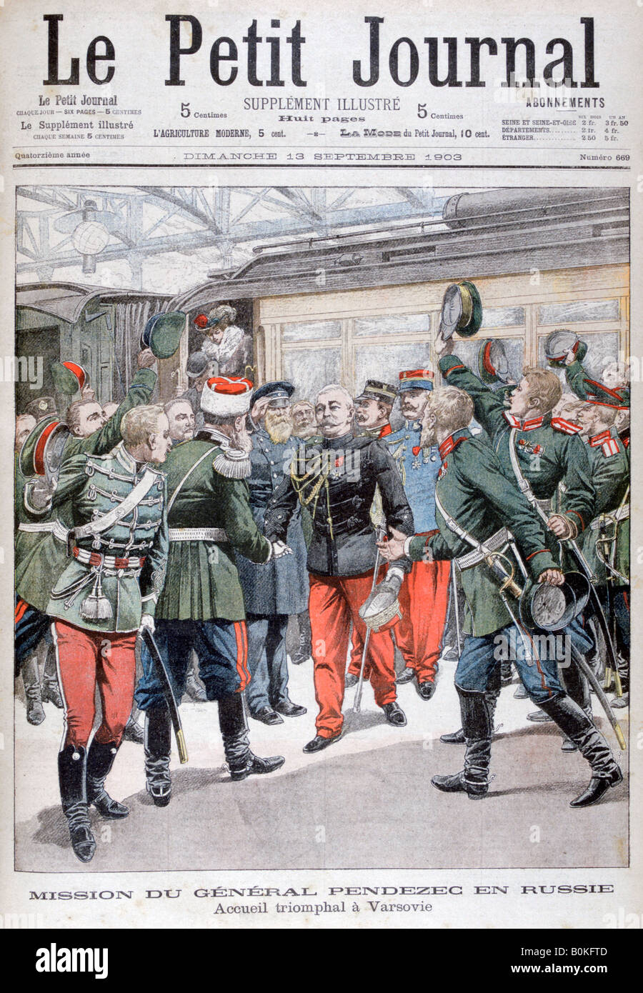 General Pendezec's diplomatic mission to Russia, 1903. Artist: Unknown ...