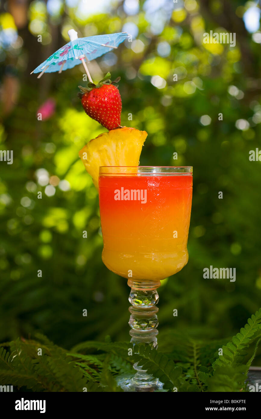 A tropical drink in hawaii Stock Photo - Alamy
