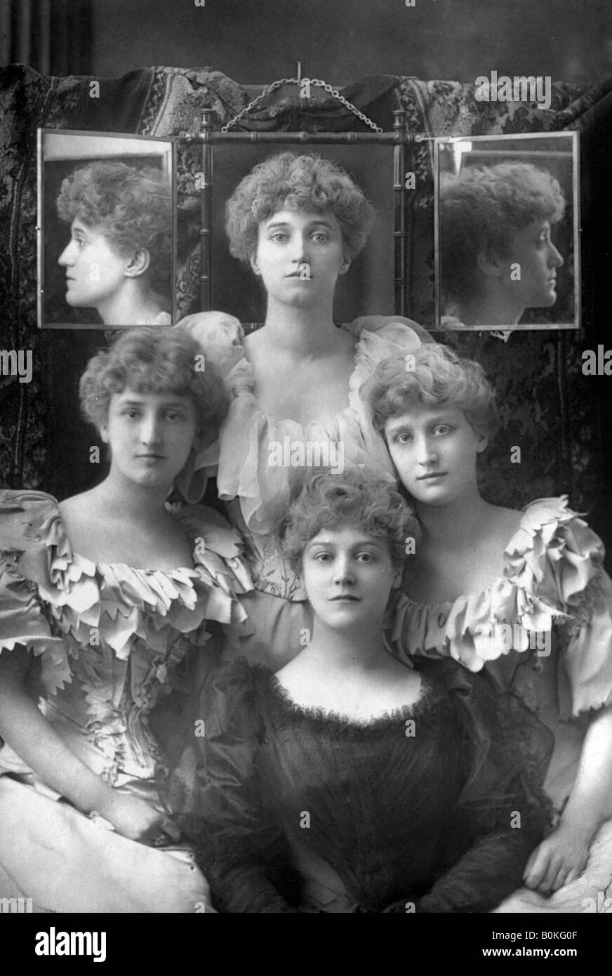 The Dene sisters, 1893.Artist: W&D Downey Stock Photo - Alamy