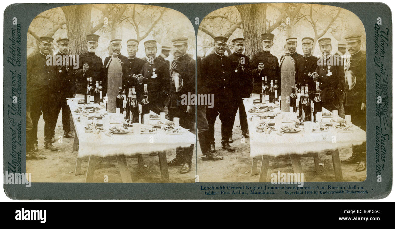 Lunch with General Nogi at Japanese headquarters, Port Arthur ...